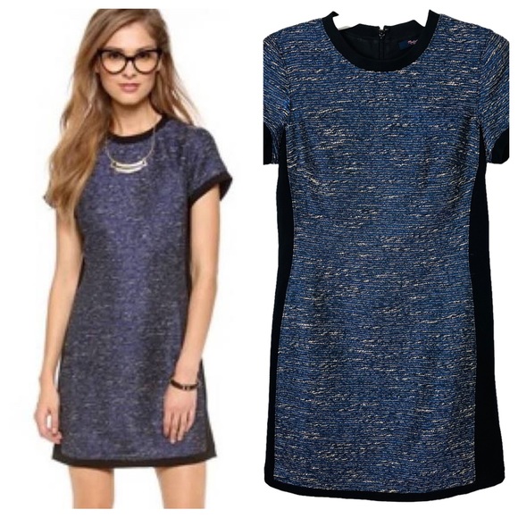 Madewell | Dresses | Madewell Short Sleeve Shimmer Weave Tweed Mini ...